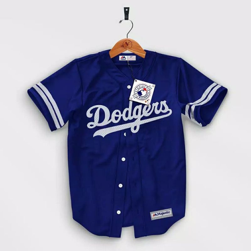 Jual BAJU BASEBALL || JERSEY BASEBALL Warna NAVY STRIP | Shopee Indonesia