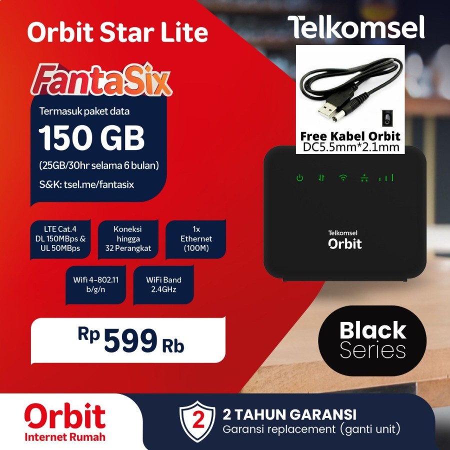 Jual Modem Router HKM Orbit Star Lite HKM0126 Free Telkomsel 150GB ...