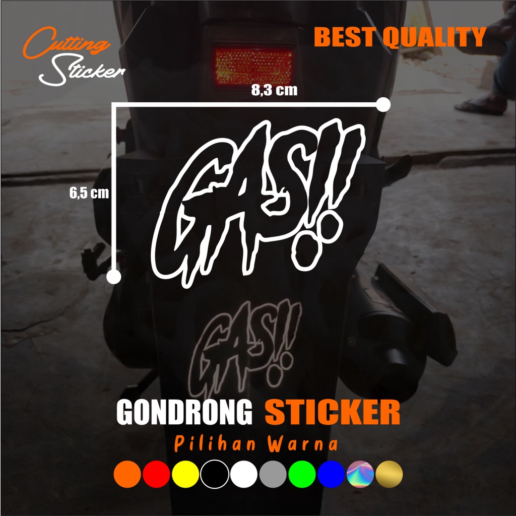 Jual stiker GAS stiker gas tulian bolong bahan reflektip | Shopee Indonesia