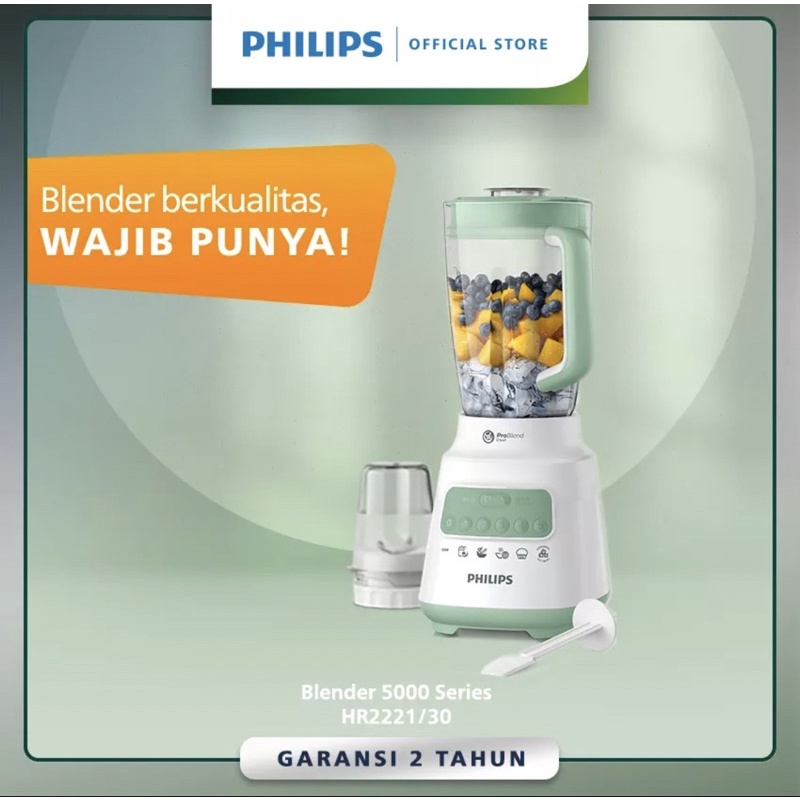Jual PHILIPS BLENDER PLASTIK HR 2221 PROBLEND (BIRU/HIJAU) | Shopee Indonesia