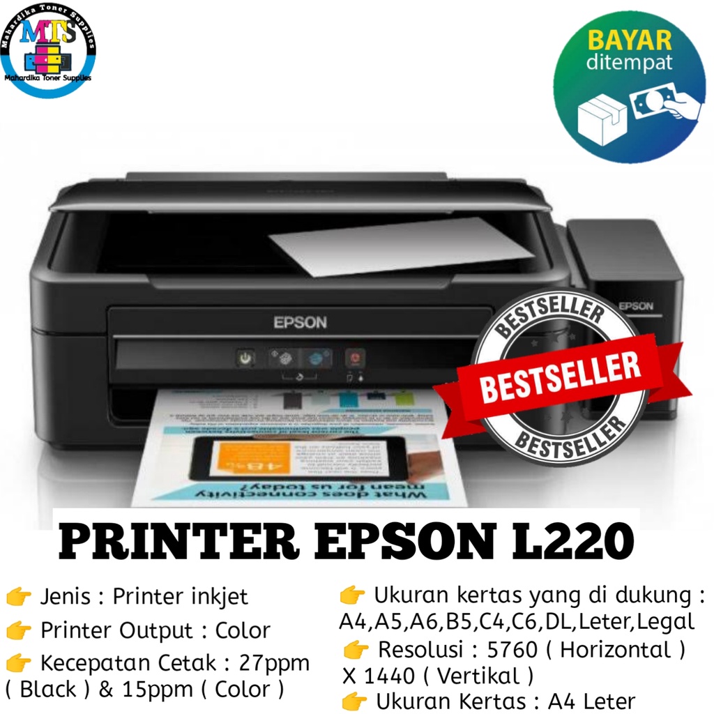 Jual Printer epson L220 / L210 (print,scan,copy) siap pakai | Shopee ...