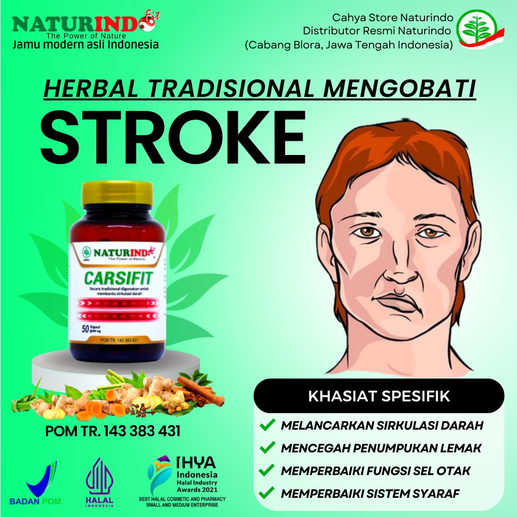 Jual OBAT HERBAL STROKE PALING AMPUH CARSIFIT NATURINDO OBAT STROKE ...
