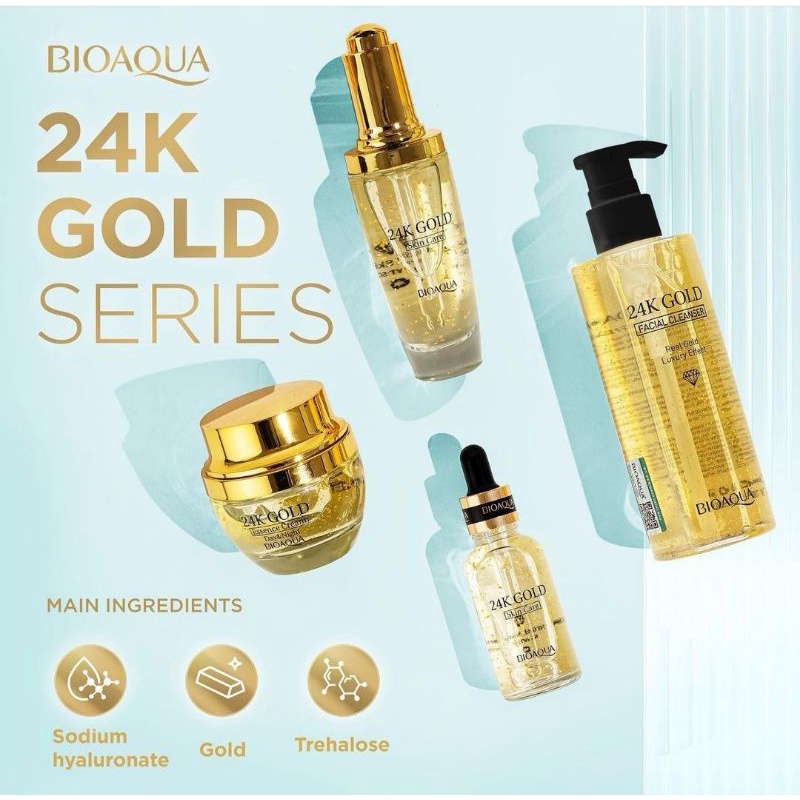 Jual BIOAQUA 24K Gold Skin Care Brightening Series | Shopee Indonesia