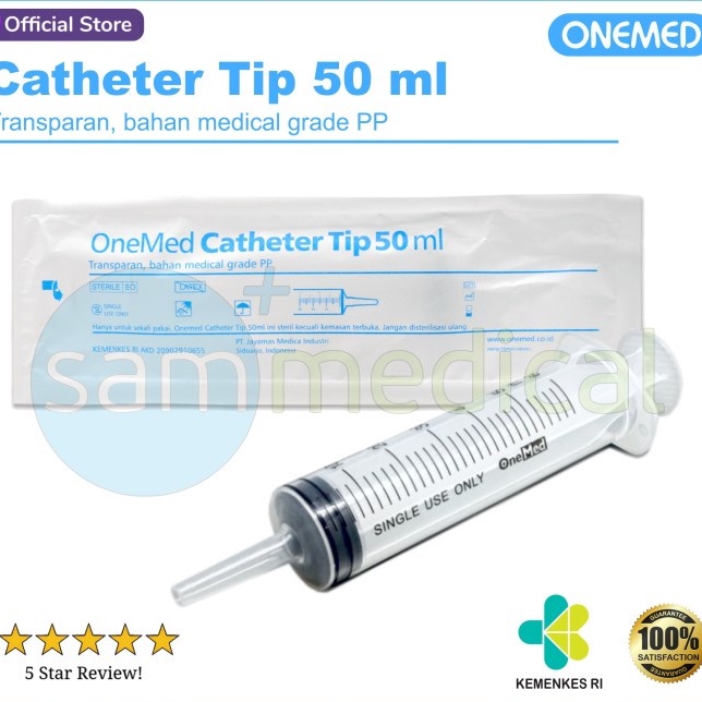 Jual OneMed Spuit Catheter Tip atau Feeding Syringe 50cc per pcs ...