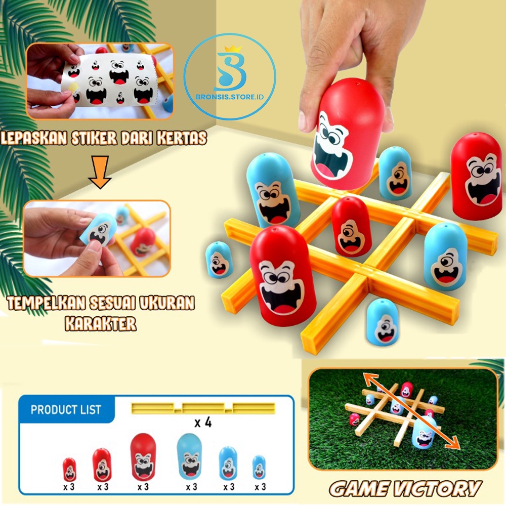 Jual BRON - Mainan Anak Tic TacToe Board Game - Mainan Tic Tac Toe Adu ...