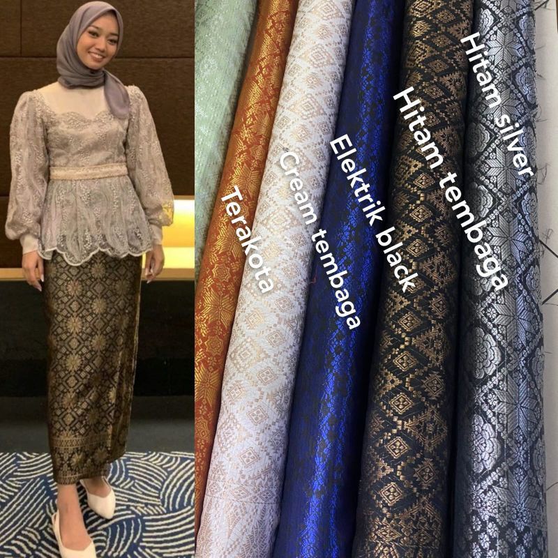 Jual NEW Kain Songket/ Kain Songket Palembang / Bahan Kain Rok Kebaya ...