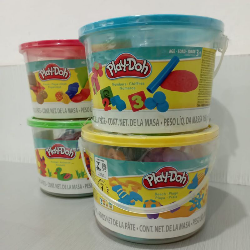 Jual ori original Play-doh numbers picnic animals bucket mainan anak ...