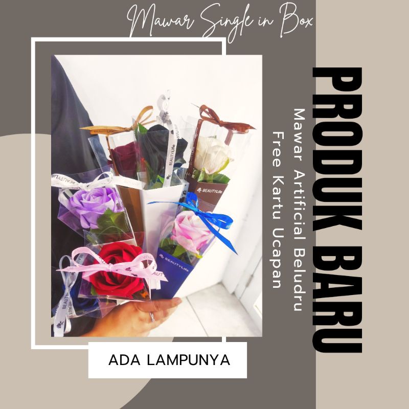 Jual BUNGA MAWAR SINGLE BOX / BOX MAWAR SATUAN/BUKET BUNGA MAWAR ...