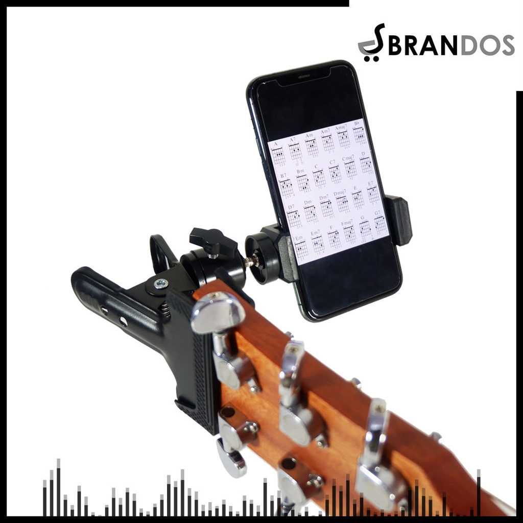 Jual Stand HP Jepit Gitar Clip Holder 360 Derajat Guitar Camera SH-70 ...