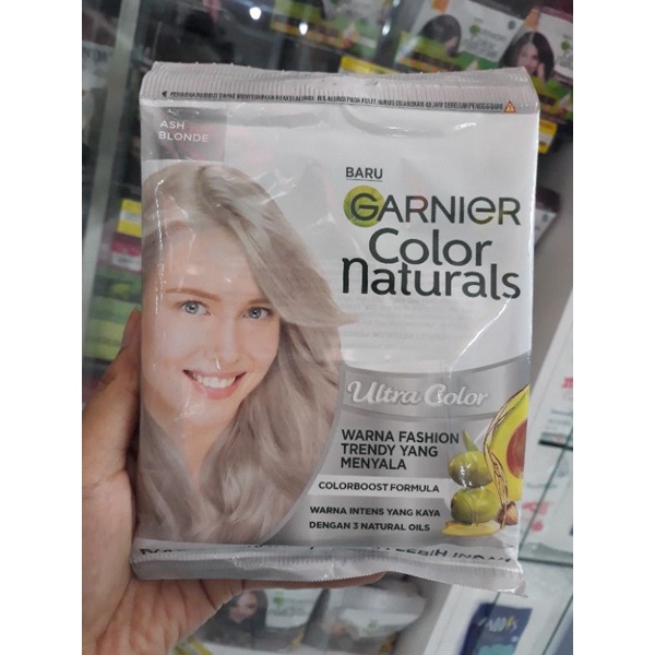 Jual garnier color naturals ultra color ash blonde 30ml+30gr | Shopee ...
