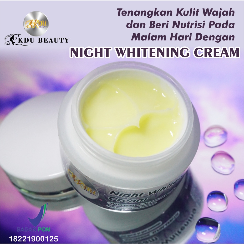 Jual Night Whitening Cream KDU Beauty BPOM 100% Original | Shopee Indonesia