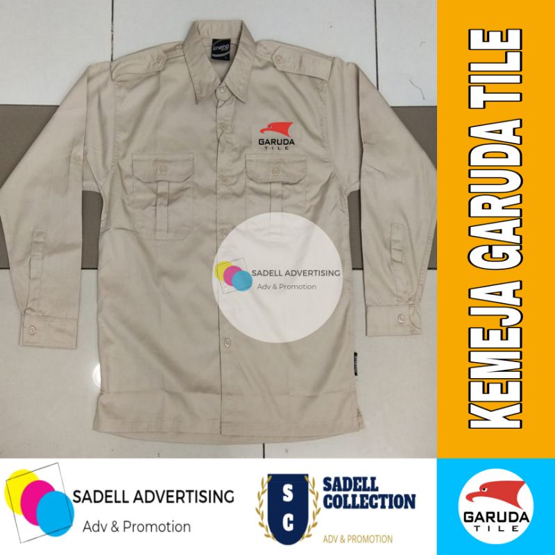 Jual Kemeja PDH Garuda Tile Seragam PDH Garuda Tile Krem Lengan Panjang ...