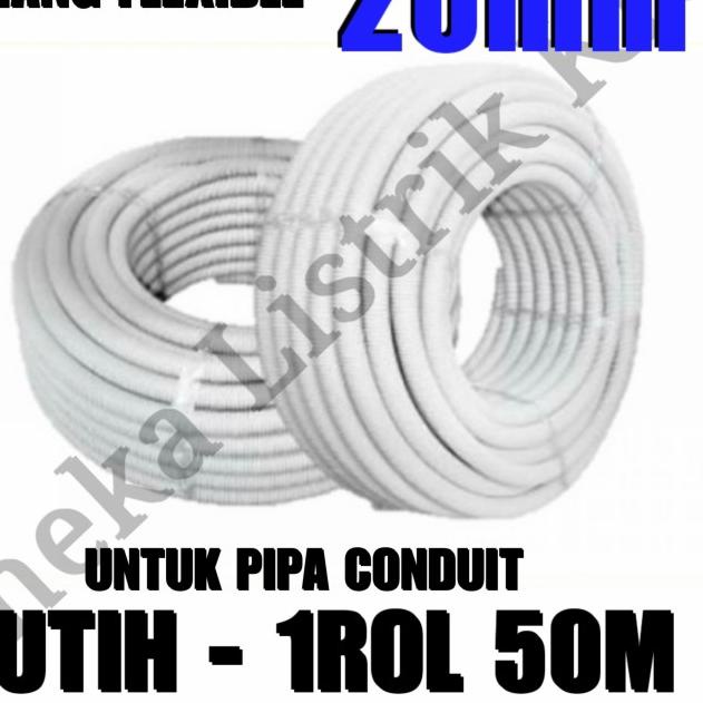Jual FLEXIBLE PIPA LISTRIK CONDUIT 20MM SELANG FLEXIBEL ELASTIS 20 MM ...
