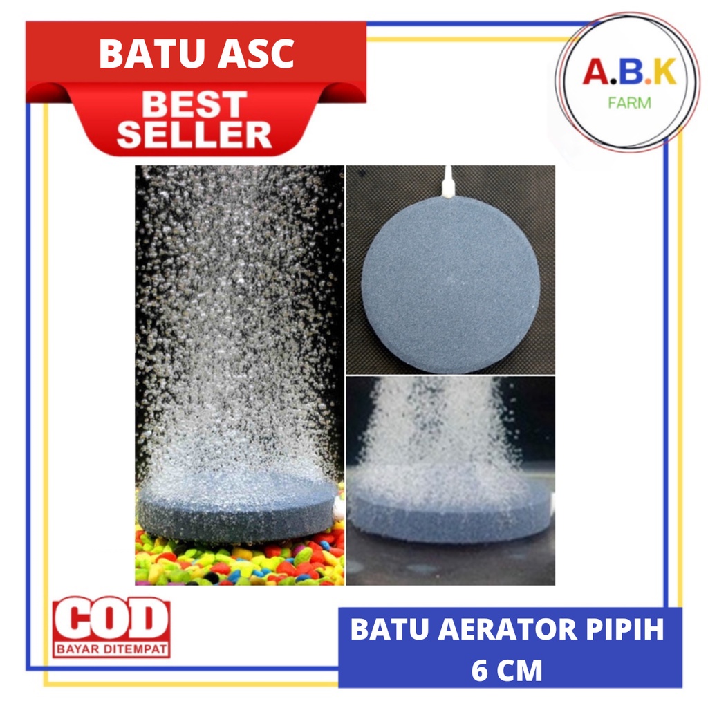 Jual AIRSTONE AIR STONE BATU GELEMBUNG AERATOR BULAT PIPIH 6 CM / 60 MM ...