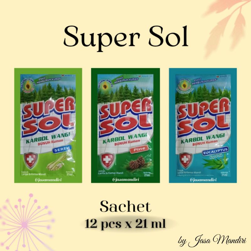 Jual Super Sol Karbol wangi Sachet 12 x 21ml | Shopee Indonesia
