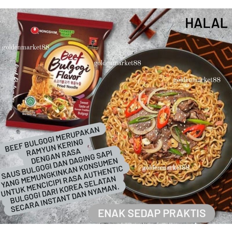 Jual NONGSHIM BEEF BULGOGI KOREAN FRIED NOODLE MIE INSTANT GORENG KOREA ...