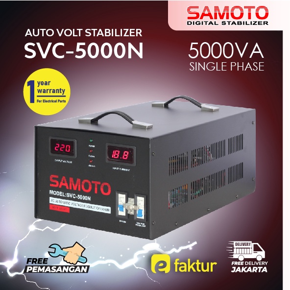 Jual STABILIZER VOLTAGE DIGITAL / AVR LISTRIK SAMOTO 5000VA | Shopee ...