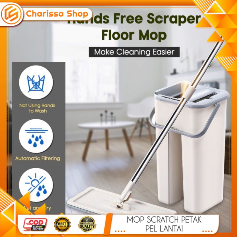 Jual Alat Pel Peraktis Serbaguna Mop Scratch Petak Pembersih Lantai / Mop Scratch Pel Lantai ...