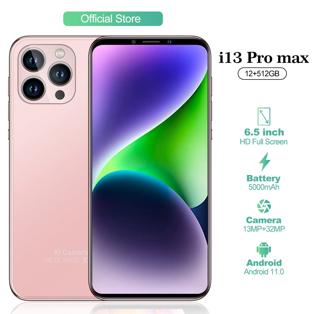 Jual Smartphone Asli I13 Pro Max Ram Besar 4gb 6gb 8gb 128GB 256GB