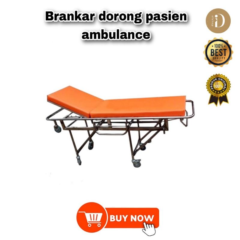Jual Brankar Dorong Pasien Ambulance / Stretcher Tandu Dorong Ambulance ...
