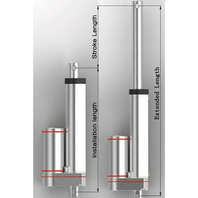 Jual Motorized Electric Actuator Rod Telescopic Dc 12 Volt Push Pull ...