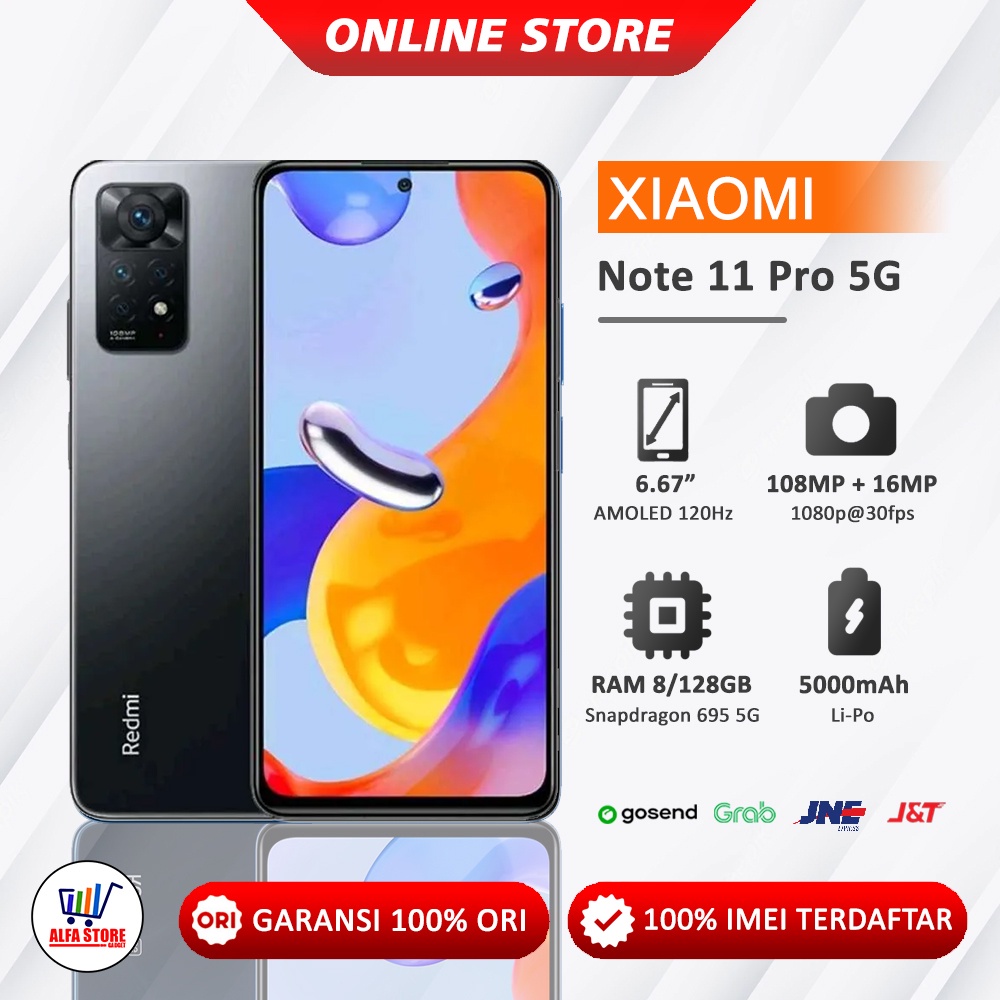Jual Handphone Xiaomi Redmi note 11 pro 5G NOTE 11 PRO 5G Ram 8/128Gb Garansi resmi | Shopee ...