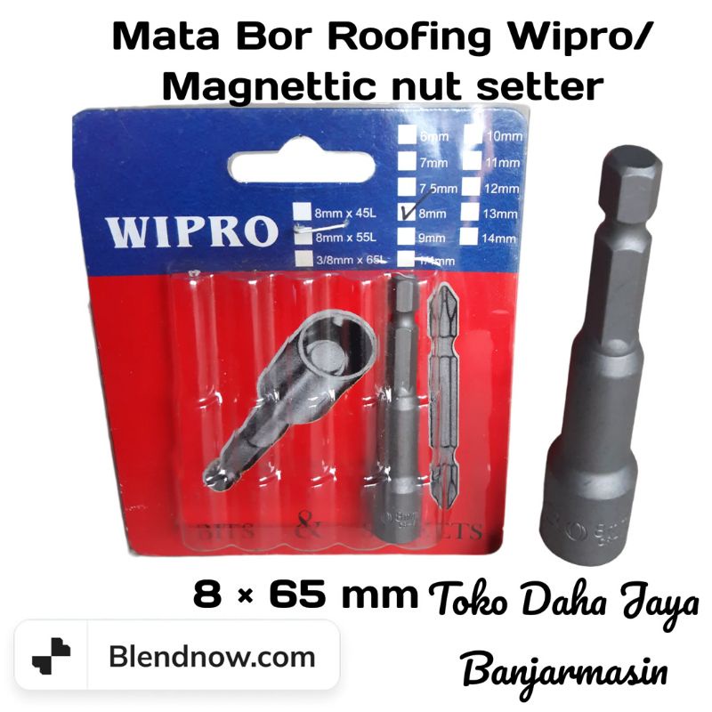 Jual mata bor roofing/ magnetic nut setter wipro 8x 65 mm | Shopee ...