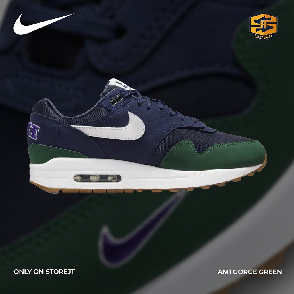 Jual Sepatu Air Max 1 Varsity Jacket Gorge Green Letterman | Shopee Indonesia