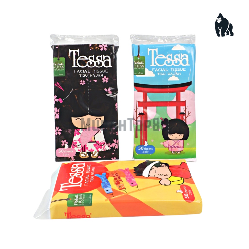 Jual Tissue Tessa Travel Pack isi 50 Sheets 2 ply / Tisu Wajah Facial ...