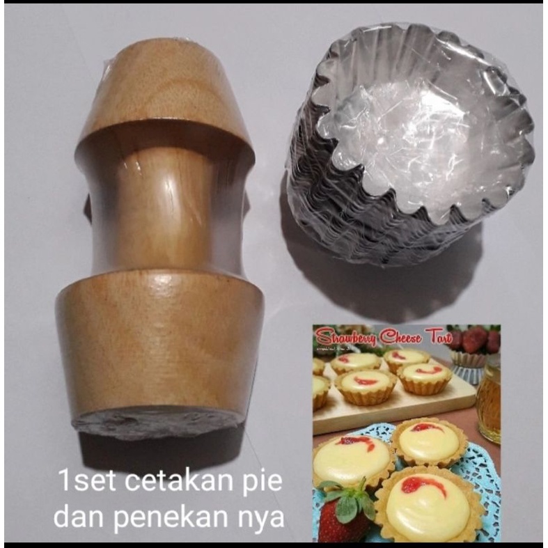 Jual cetakan pie sus mini 20pcs + penekan pie puncher 1set A - E ...