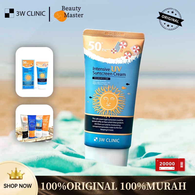 Jual [ New] 3w Clinic Intensive Uv Sunblock Cream Spf 50+ Pa+++ 70ml ...
