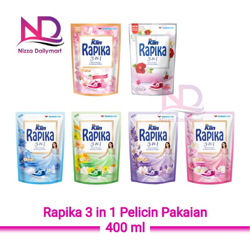 Jual Rapika 3 in 1 Pelicin, Pewangi dan Pelembut Pakaian 400 ml ...