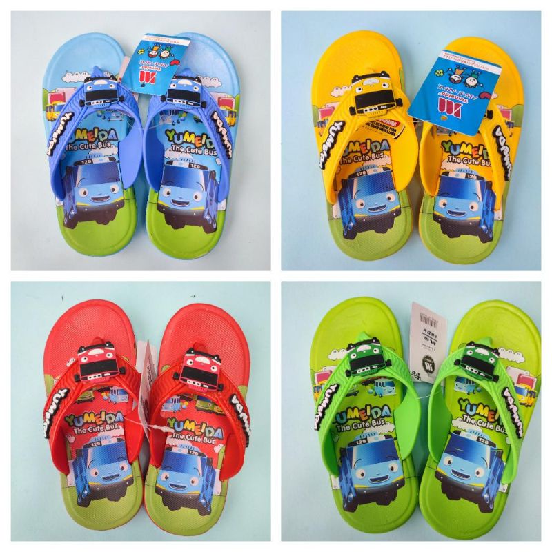 Jual Sendal anak merek yumeida edisi jepit bus tayo | Shopee Indonesia