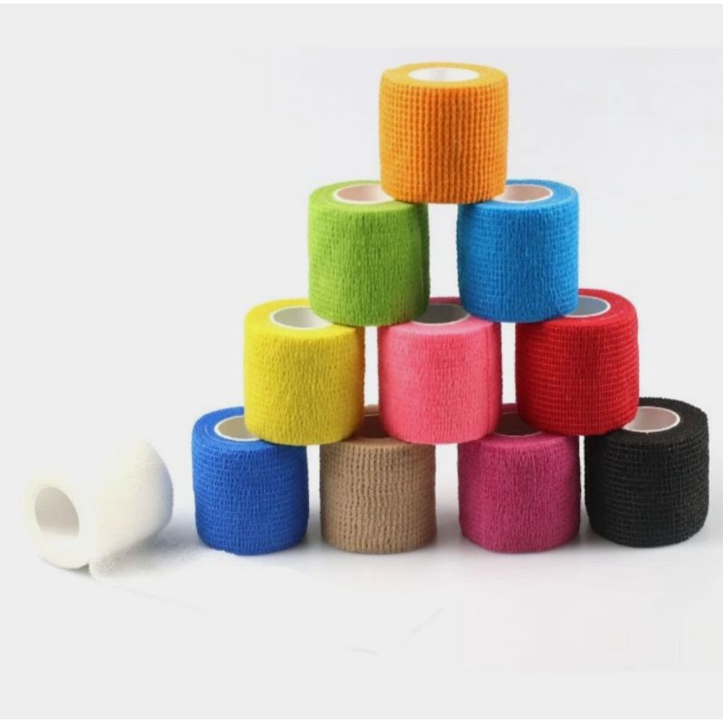 Jual cohesive elastis bandage 5cm x 4.5m, finger tape, perban ...