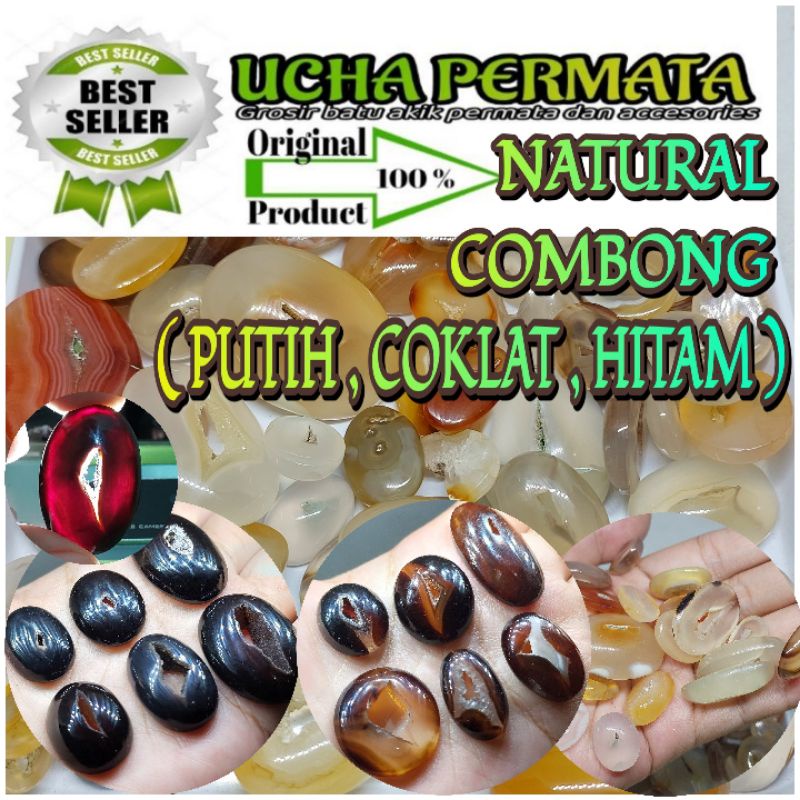 Jual batu akik combong putih / coklat / hitam / combong wulung tembus ...
