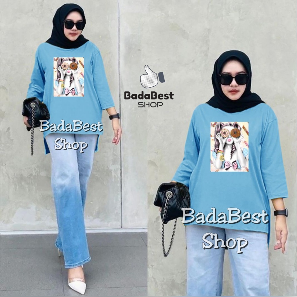 Jual Atasan Oversize Lengan Panjang Print DTF / Kaos Oversize Gambar Gadis 011 / Kaos Oversize ...