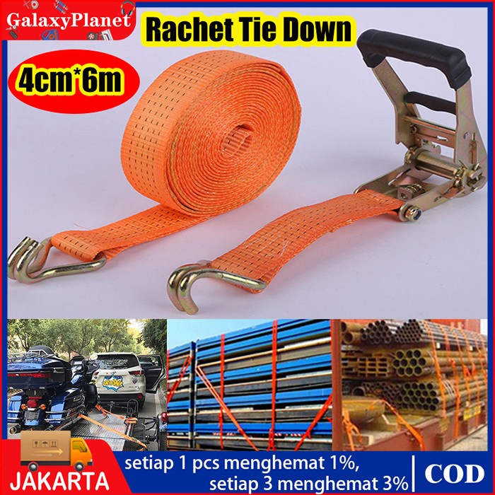 Jual Tali Pengikat Barang Motor / Ratchet Tie Down 10Ton Pengikatan ...