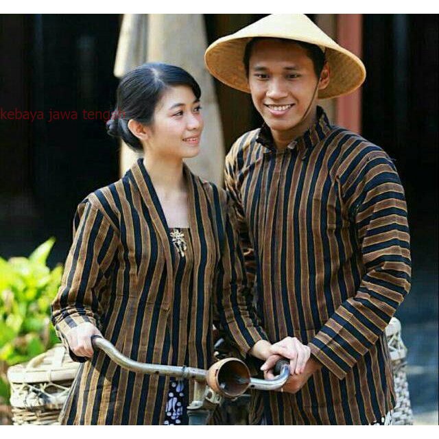 Jual Baju Couple Surjan Lurik & Kebaya Lurik - Size Dewasa (Bisa Beda Ukuran) #Pakaian ...
