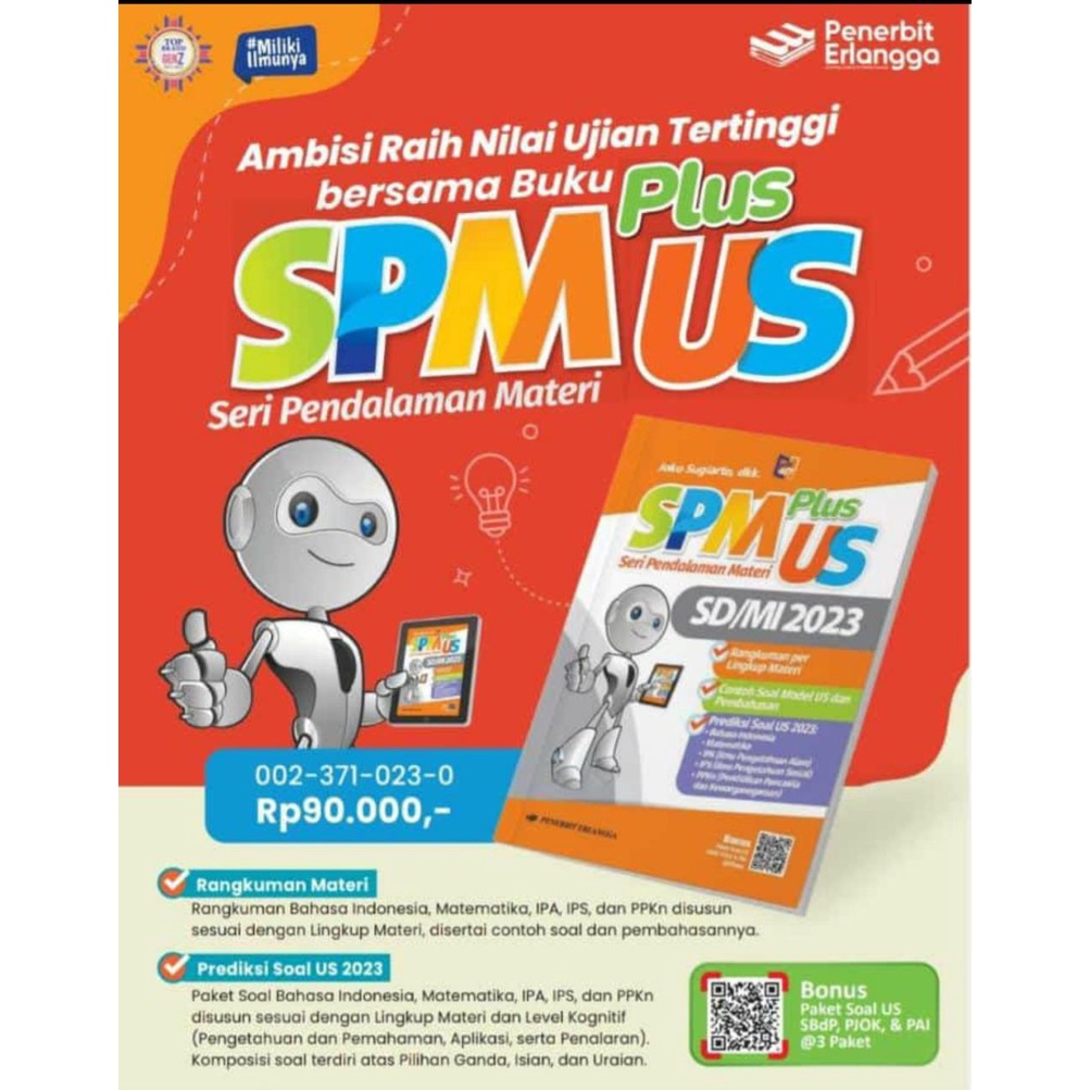 Jual BUKU SPM PLUS USBN SD MI 2023 BEST SELLER ERLANGGA | Shopee Indonesia