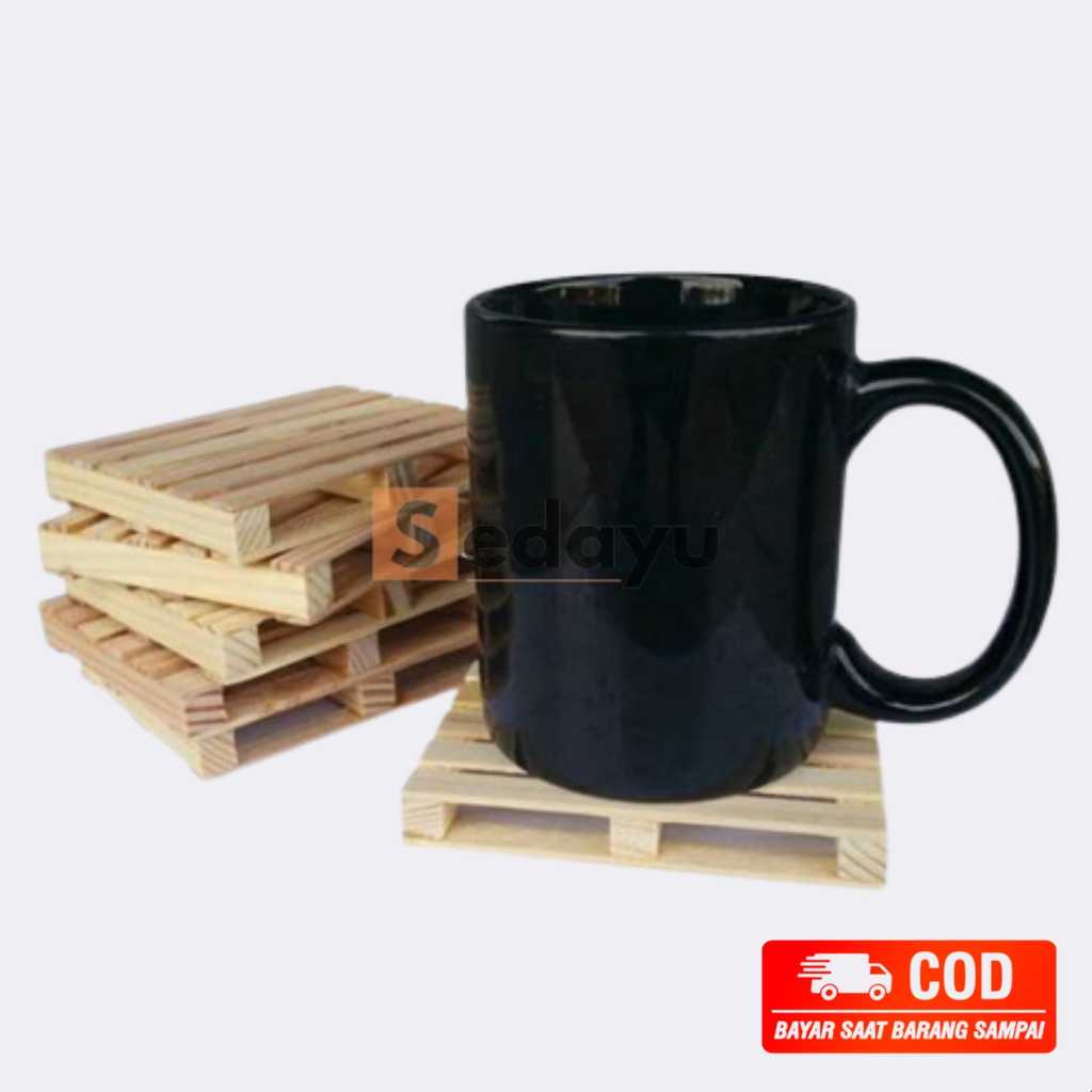 Jual Tatakan kayu gelas Coaster kayu Mini Pallet Ukuran 10x10cm ...