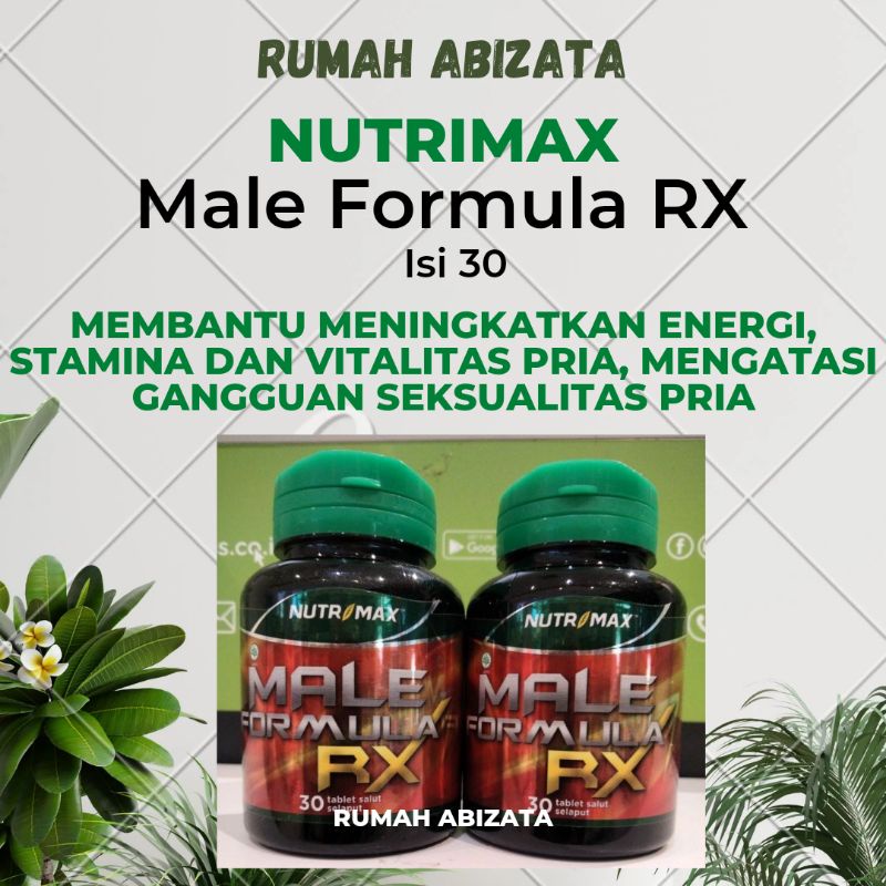 Jual Nutrimax Male Formula Rx Isi 30 Tablet Shopee Indonesia