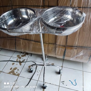 Jual Trolley Troli Waskom Double Stainless | Standar Waskom Rumah Sakit ...