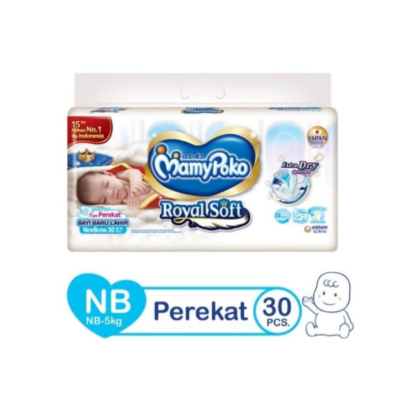 Jual Mamypoko Mamy poko royal soft royalsoft NB30 S28 newborn New born ...
