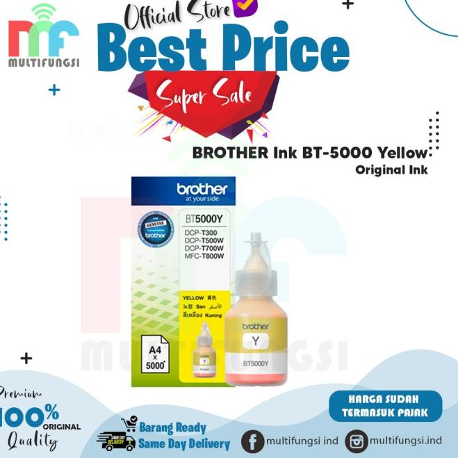 Jual Tinta Brother BT5000 Y Original Yellow BT 5000Y Original | Shopee ...