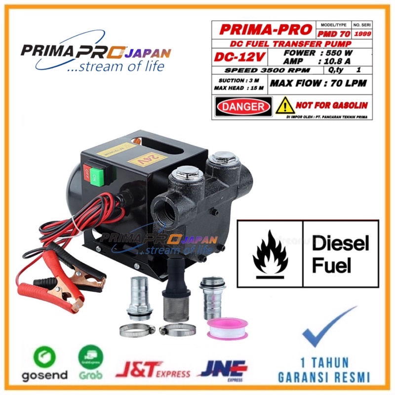 Jual pompa solar dc 24 volt kapasitas 70 liter/menit Pompa Cairan ...