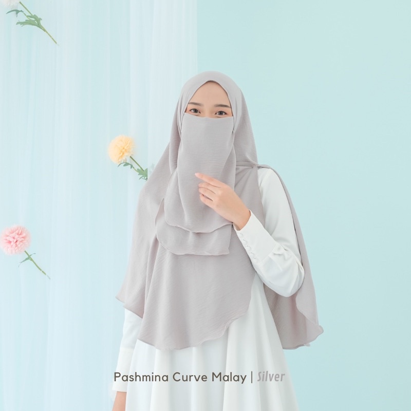 Jual PASHMINA CURVE MALAY SYAR'I || PASHMINA OVAL ALA MALAYSIA SET CADAR OVAL || PASHMINA CURVE ...
