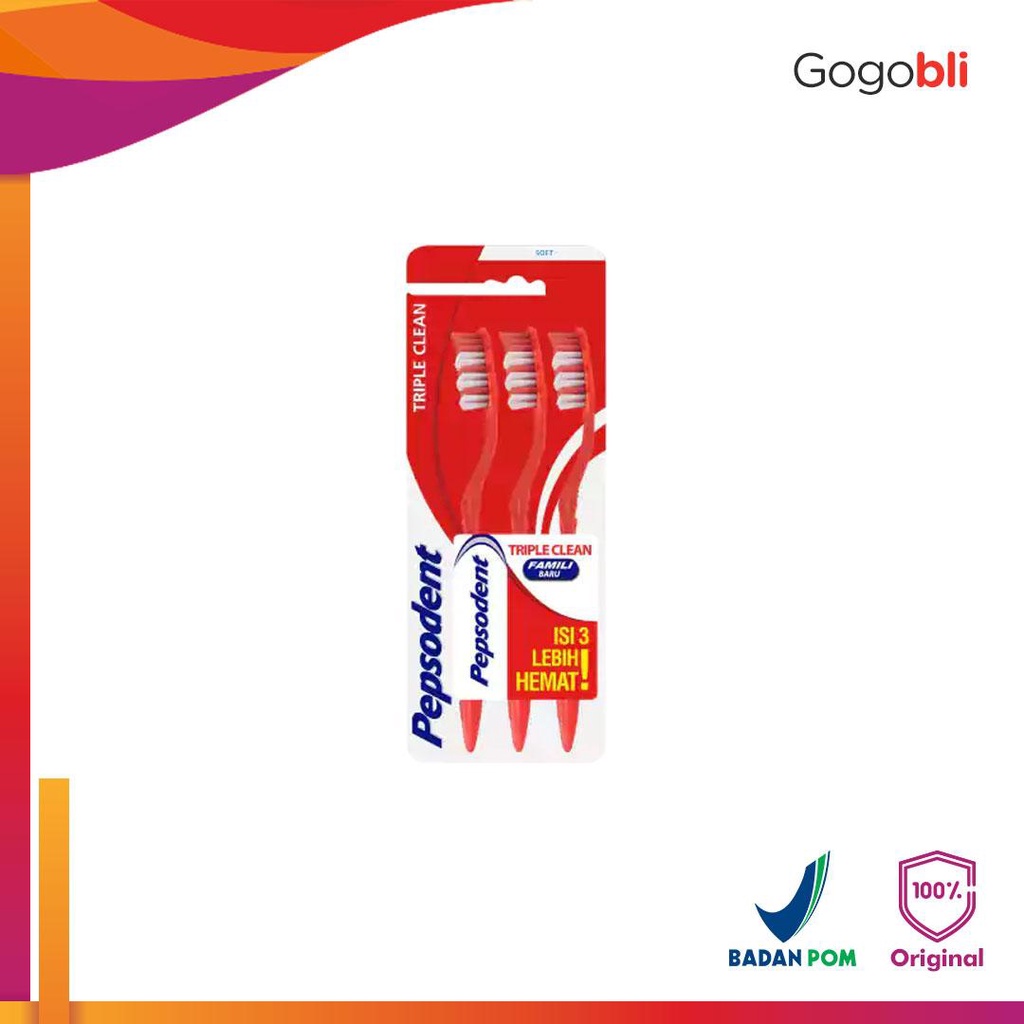 Jual Pepsodent TB Triple Clean Soft MP 3pcs | Shopee Indonesia