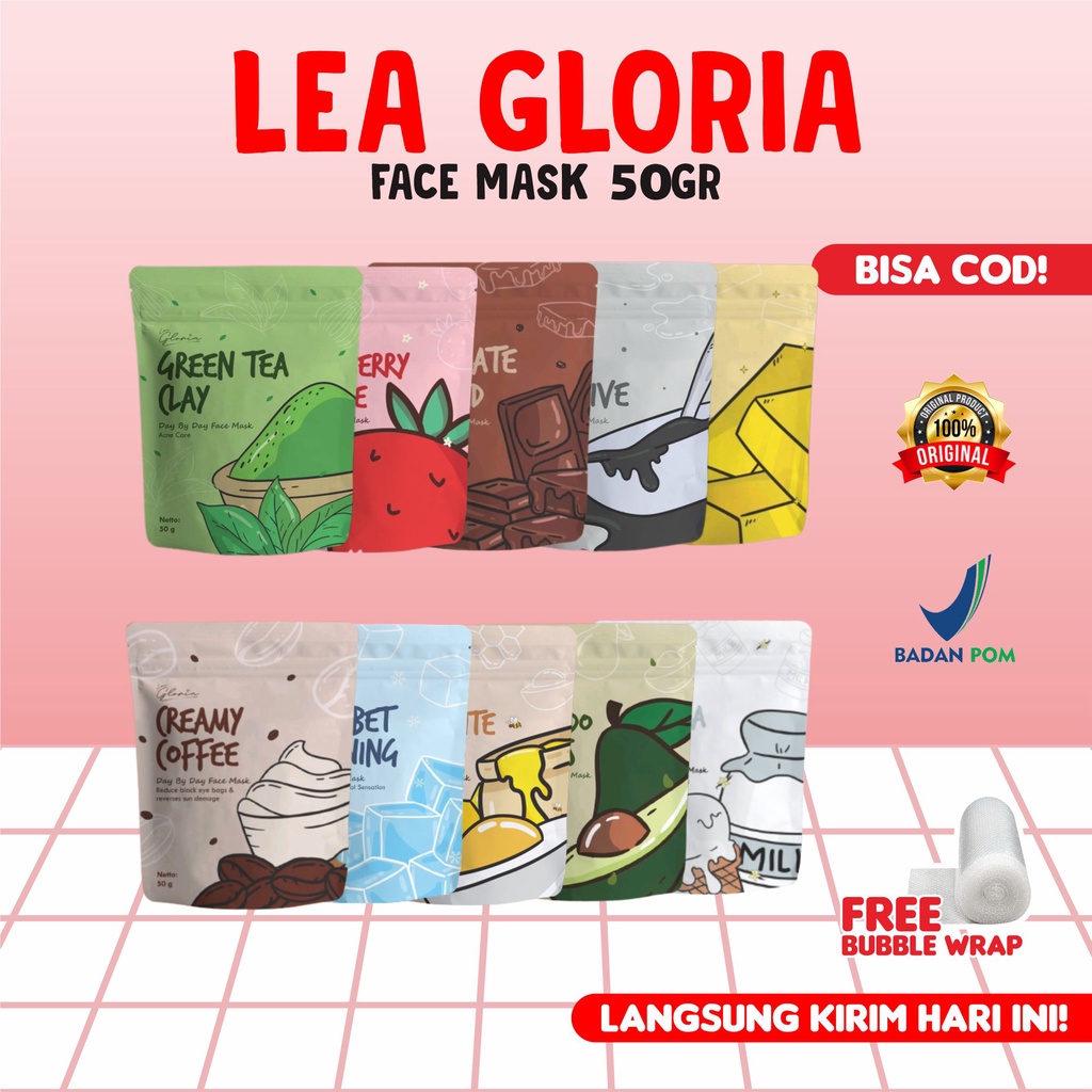 Jual Masker Lea Gloria [Kemasan Baru] 50gr Masker Bubuk By Lea Gloria Original BPOM | Shopee ...