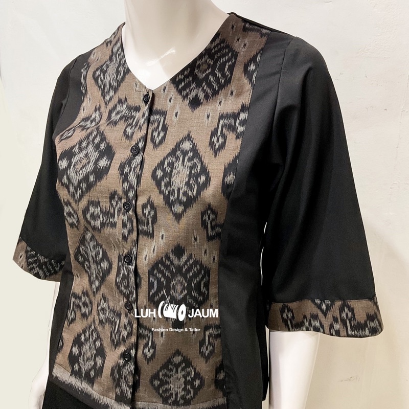 Jual Baju Endek // Endek Kombinasi // by LuhJaum Bali | Shopee Indonesia