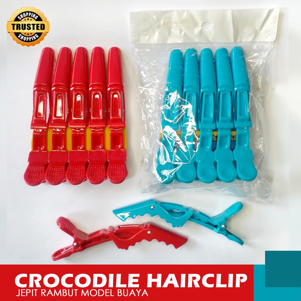 Jual MI JEPIT BUAYA 5 POLOS HAIR CLIP BUAYA PREMIUM ISI 5 BARBER ...
